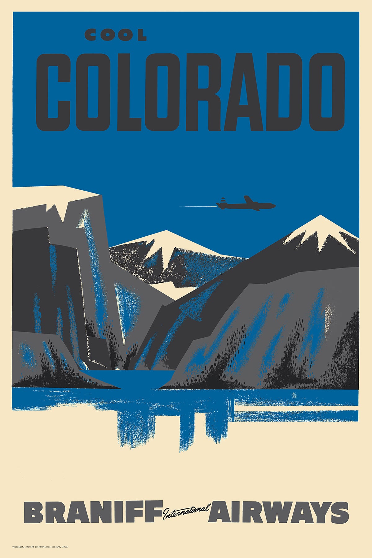 Cool Colorado, Braniff International Airways, 1950s [Mountain Range ...