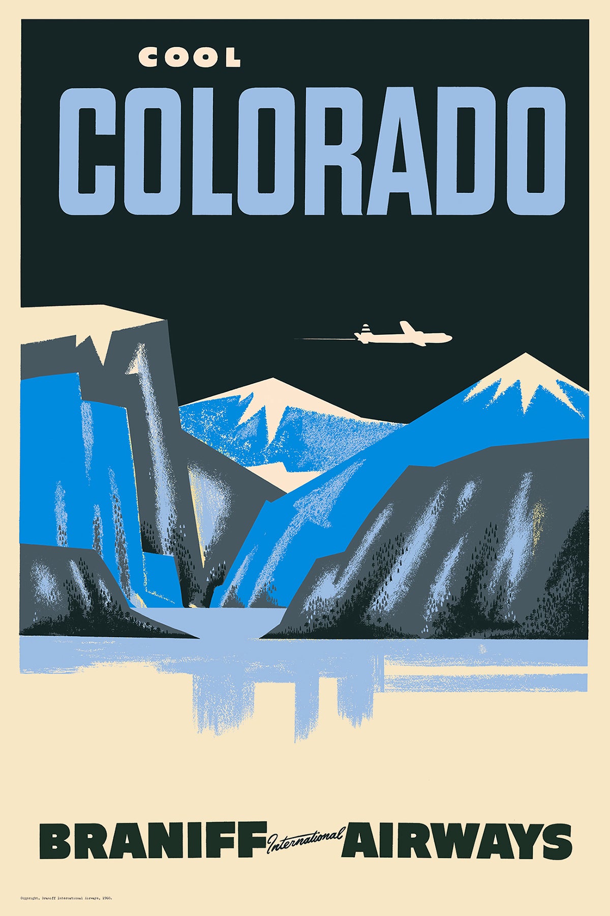 Cool Colorado, Braniff International Airways, 1950s [Mountain Range ...