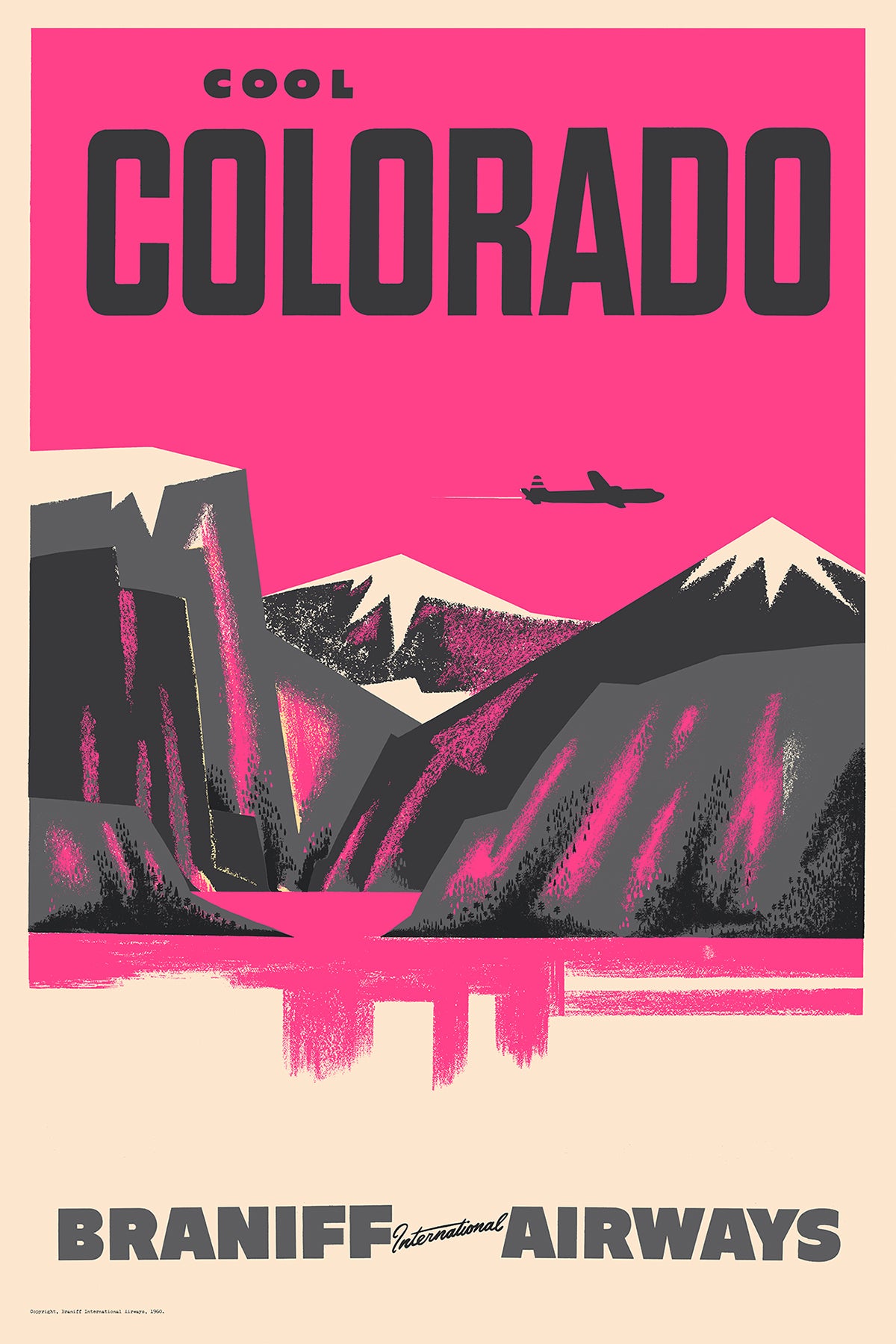 Cool Colorado, Braniff International Airways, 1950s [Mountain Range ...