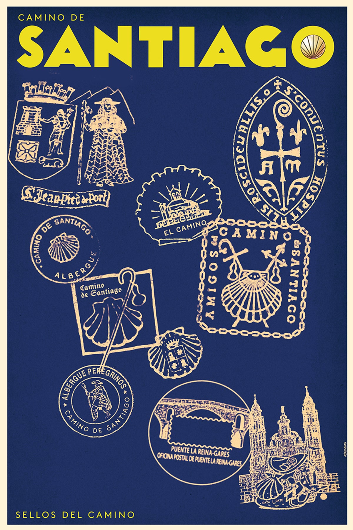 Sellos de la Credencial Compostelana. [Camino de Santiago] – Stick No Bills