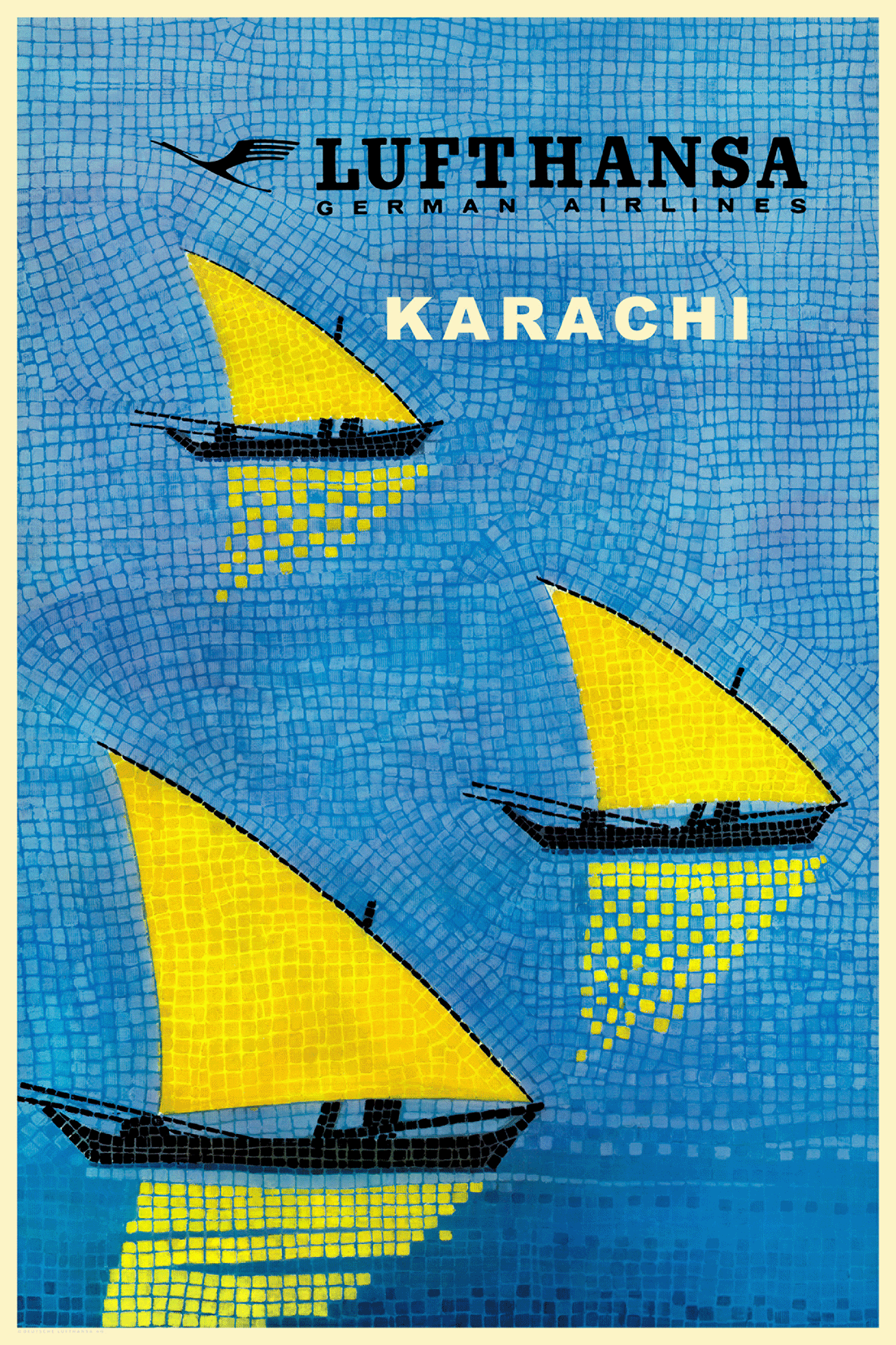 Lufthansa, Karachi [Yellow Sails] – Stick No Bills