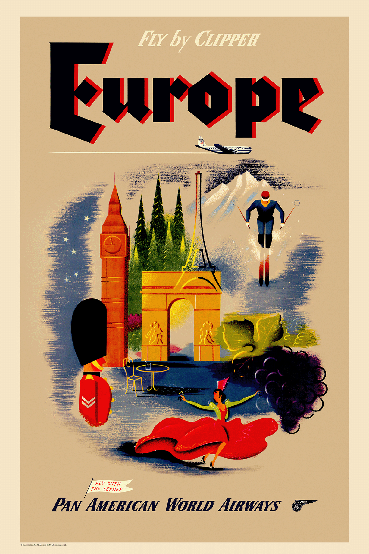 Europe, Pan American, 1950s [Landmarks]. – Stick No Bills